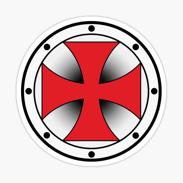 "Templar Cross" Sticker by XeRose | Redbubble
