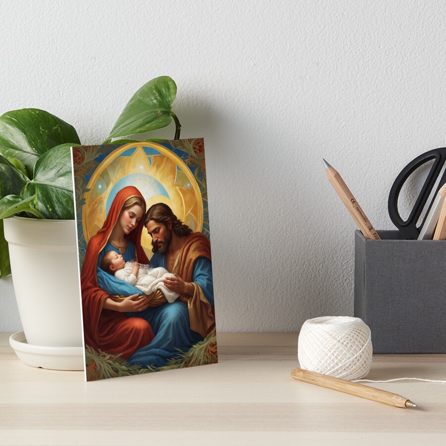 "Christmas Birth of Christ, Christian Art - Baby Jesus" Poster for Sale ...