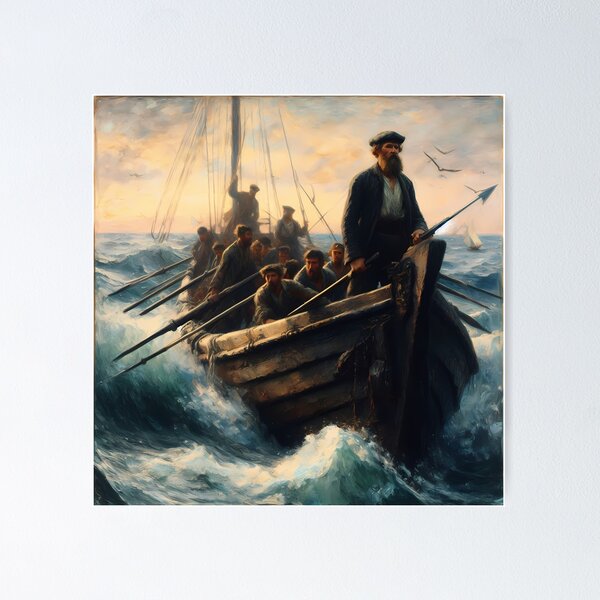 "Captain Ahab" Poster for Sale by ClassicRetroism | Redbubble