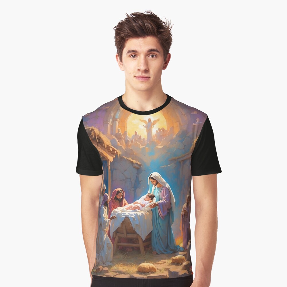 "Christmas Birth of Christ, Christian Art - Baby Jesus" Poster for Sale ...