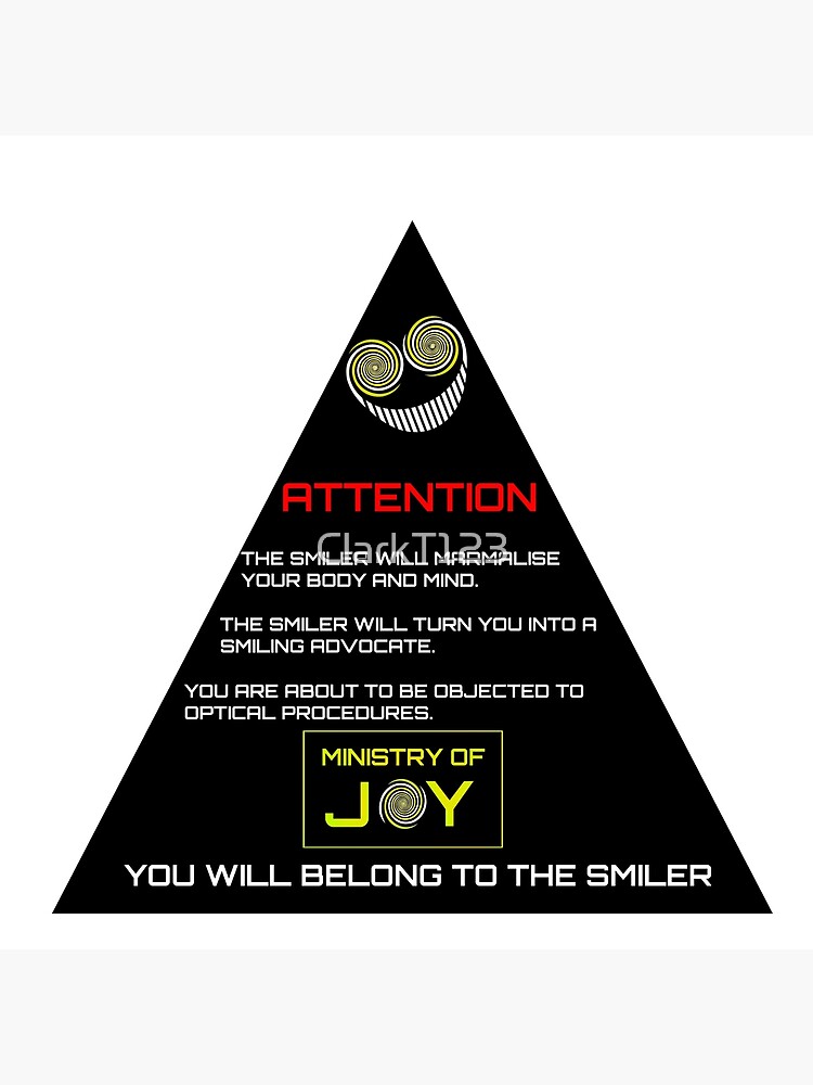 "The Smiler Alton Towers Ministry of Joy Warning Sign" Poster for Sale ...
