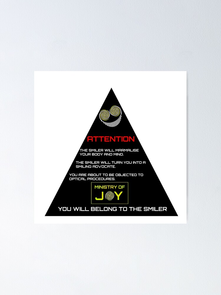 "The Smiler Alton Towers Ministry of Joy Warning Sign" Poster for Sale ...