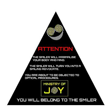 "The Smiler Alton Towers Ministry of Joy Warning Sign" Poster for Sale ...