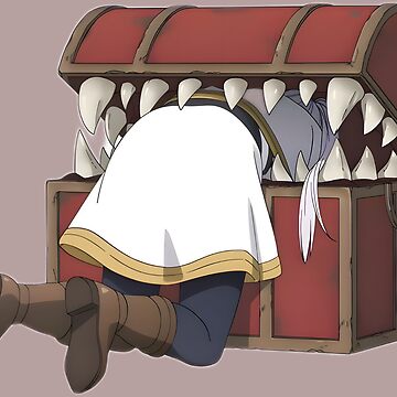 "Frieren beyond journey's end stuck in chest with teeth " Sticker for ...