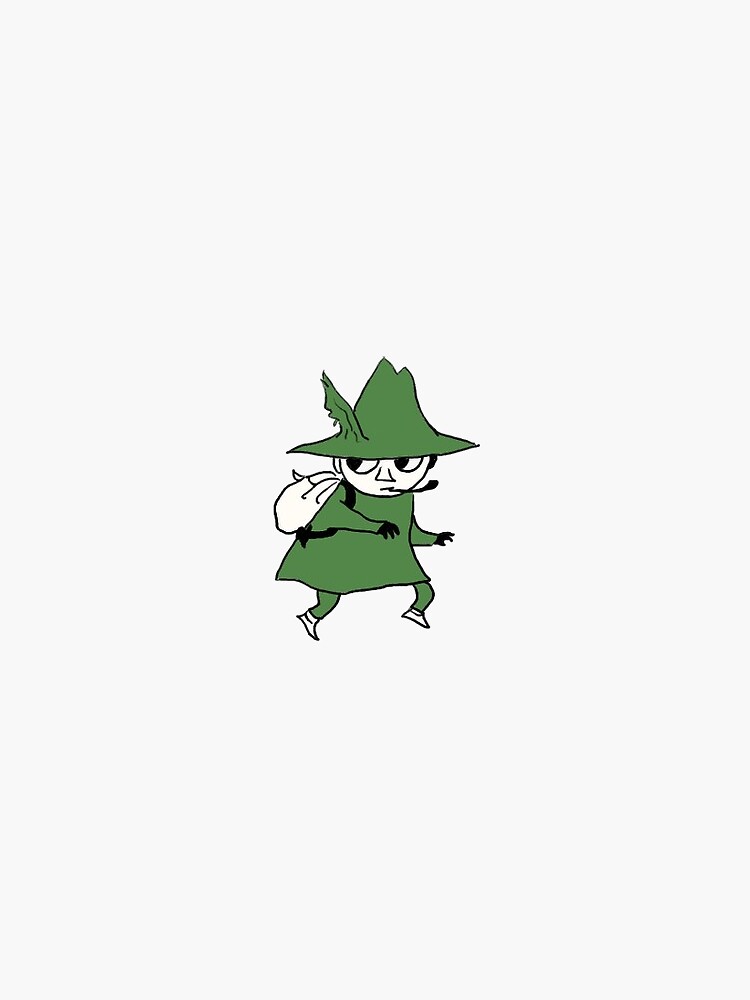 "snufkin sneaking" Sticker for Sale by stinkykale | Redbubble