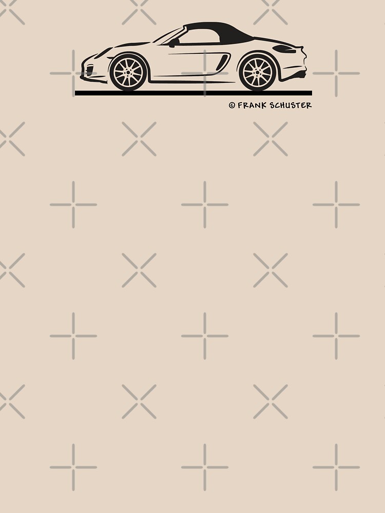 "Porsche 981 Boxster Top Up Black" T-shirt for Sale by azoid ...