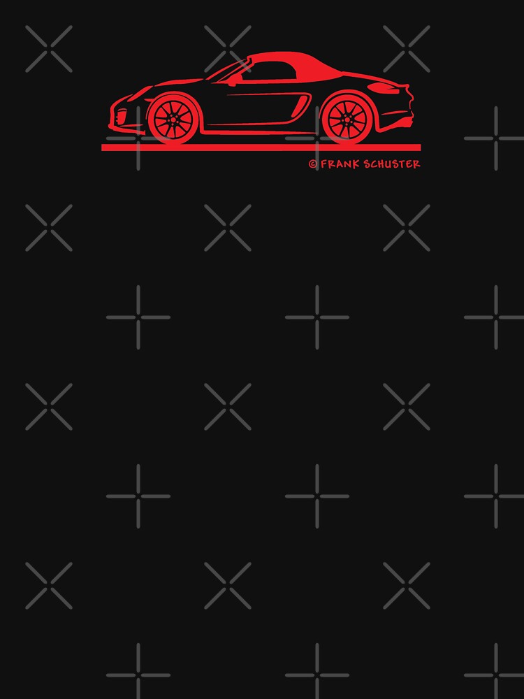 "Porsche 981 Boxster Top Up Red" T-shirt for Sale by azoid | Redbubble ...