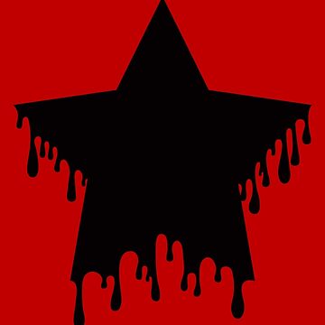 "Space Black Punk Dripping Star Silhouette" Sticker for Sale by ...