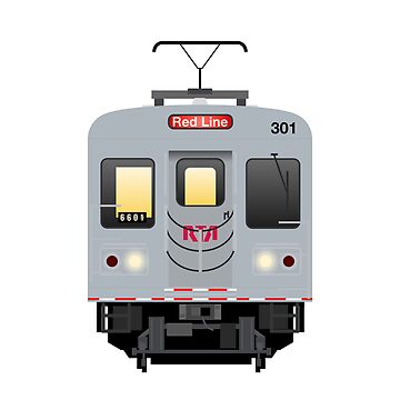 "Cleveland RTA Red Line Train" Sticker for Sale by LeonTransit | Redbubble