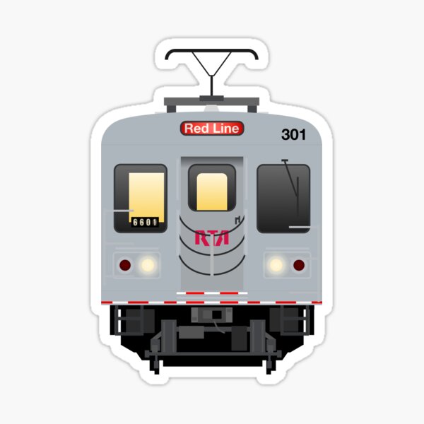 "Cleveland RTA Red Line Train" Sticker for Sale by LeonTransit | Redbubble