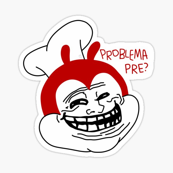 "TROLL FACE JOLLI BEE FILIPINO PINOY EXPRESSION FUNNY" Sticker for Sale ...