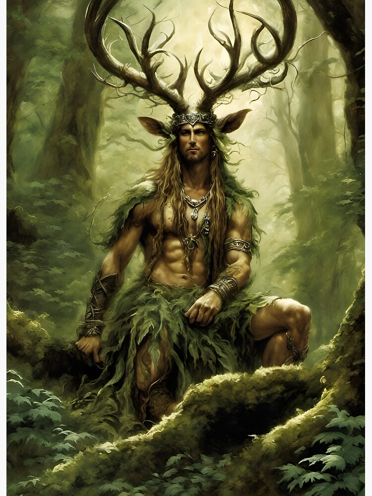 "Cernunnos, the horned god" Poster by FineArtworld7 | Redbubble