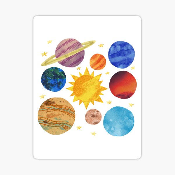 "Colourful Solar System " Sticker for Sale by Ayshopcog | Redbubble