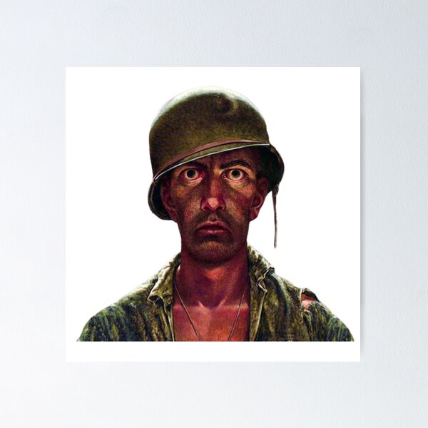"Traumatized Soldier Meme" Poster for Sale by Merchbyjay | Redbubble