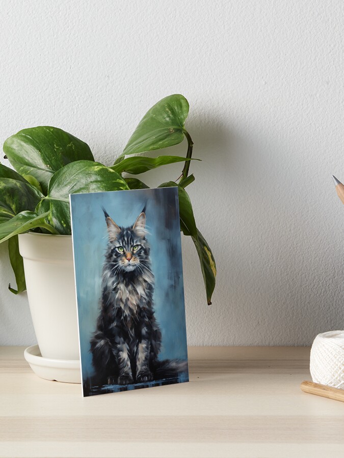 "Maine Coon cat" Art Board Print for Sale by PetsArt | Redbubble
