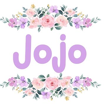 "Purple Flower Jojo Name Label" Sticker for Sale by NormadWorld | Redbubble