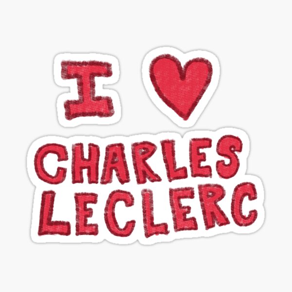 "Charles Leclerc" Sticker for Sale by ihuggyzouis | Redbubble