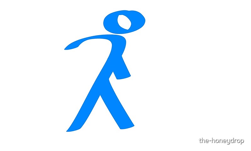 "Blue Man Sticker" by the-honeydrop | Redbubble