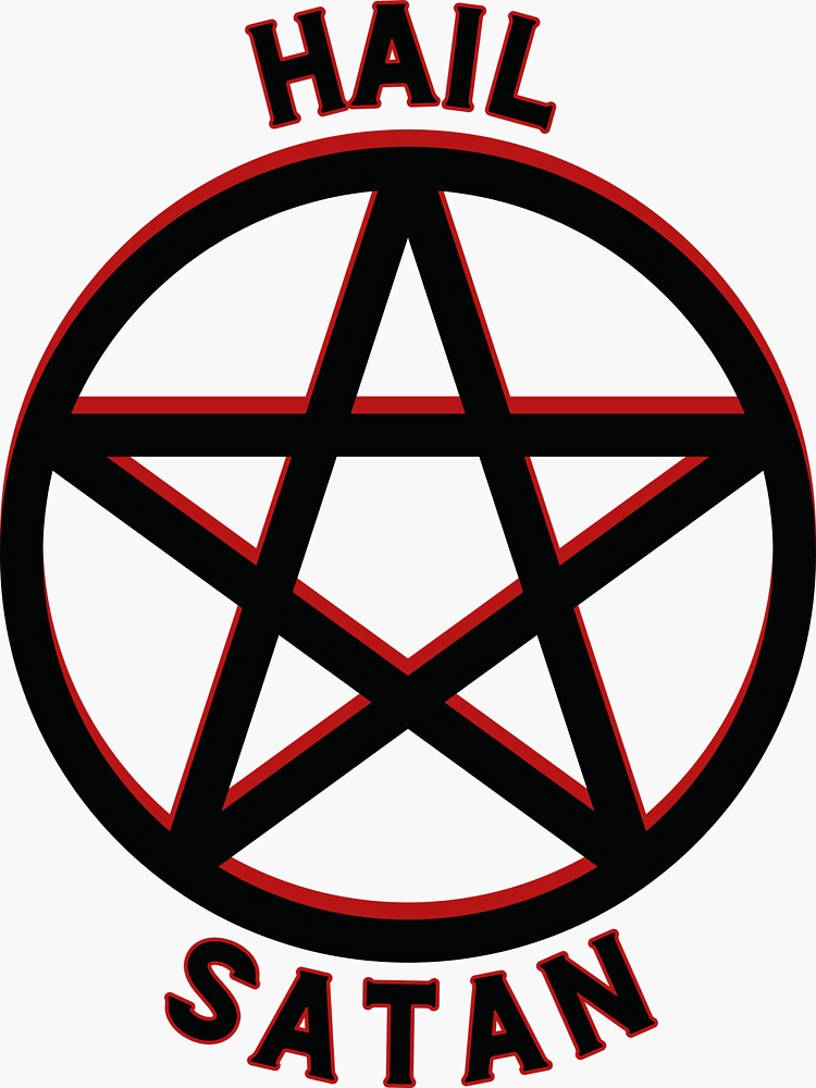 "Hail Satan" Sticker for Sale by RebelReapers | Redbubble