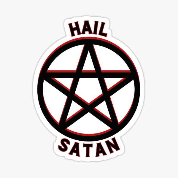 "Hail Satan" Sticker for Sale by RebelReapers | Redbubble