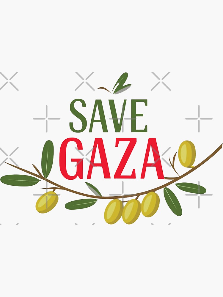 "SAVA GAZA" Sticker for Sale by Elegant Edge | Redbubble