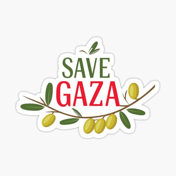 "SAVA GAZA" Sticker for Sale by Elegant Edge | Redbubble