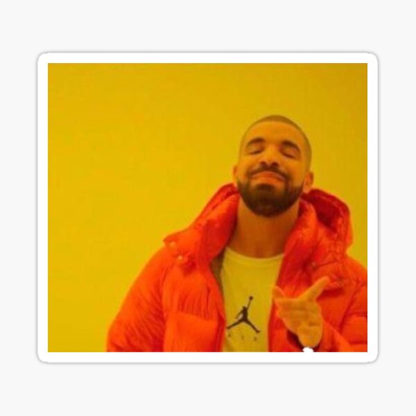"Drake meme" Sticker for Sale by retikeee | Redbubble