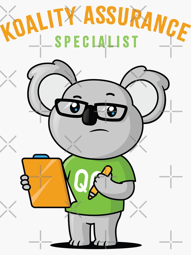 "Koala Bear Quality Assurance Specialist" Sticker for Sale by zoljo ...