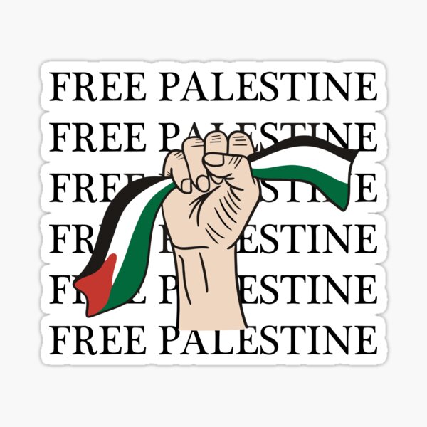 "Free palestine" Sticker for Sale by PictoParade | Redbubble