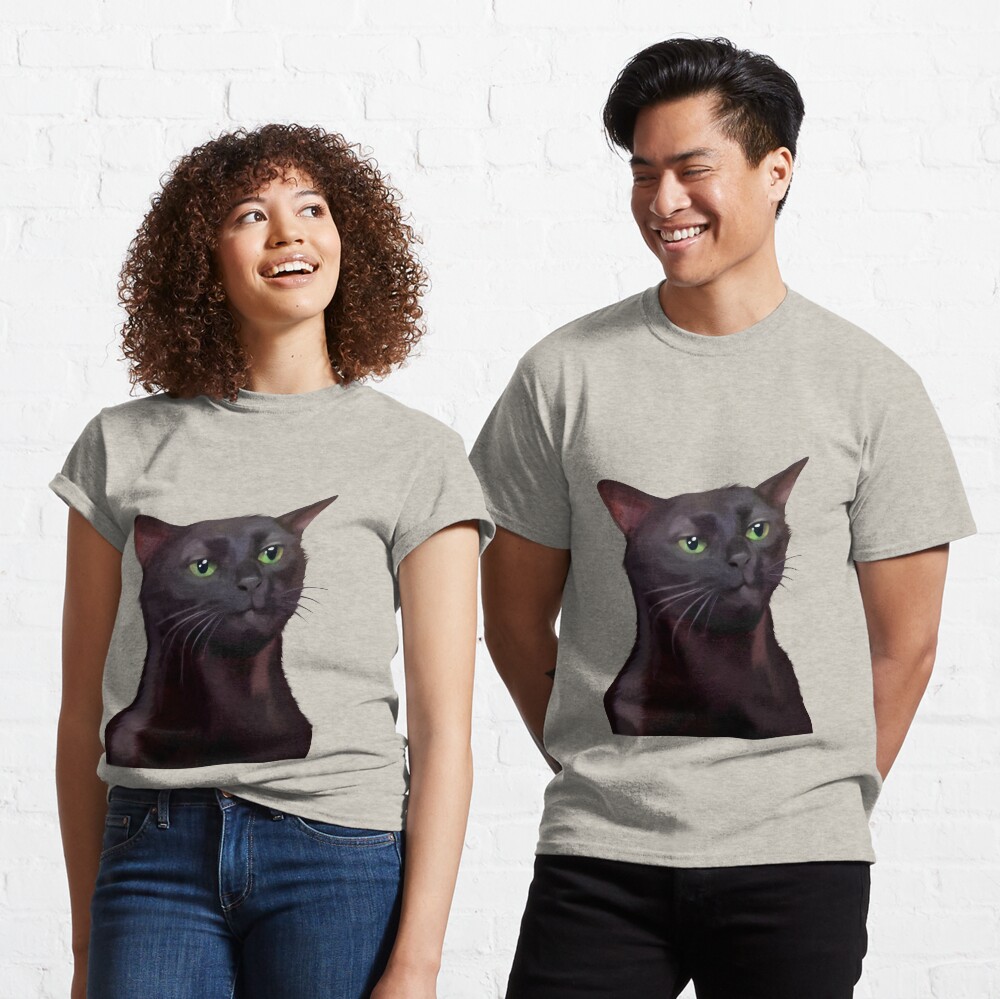 "Black Cat Zoning Out Meme" Sticker for Sale by DariaMiller | Redbubble