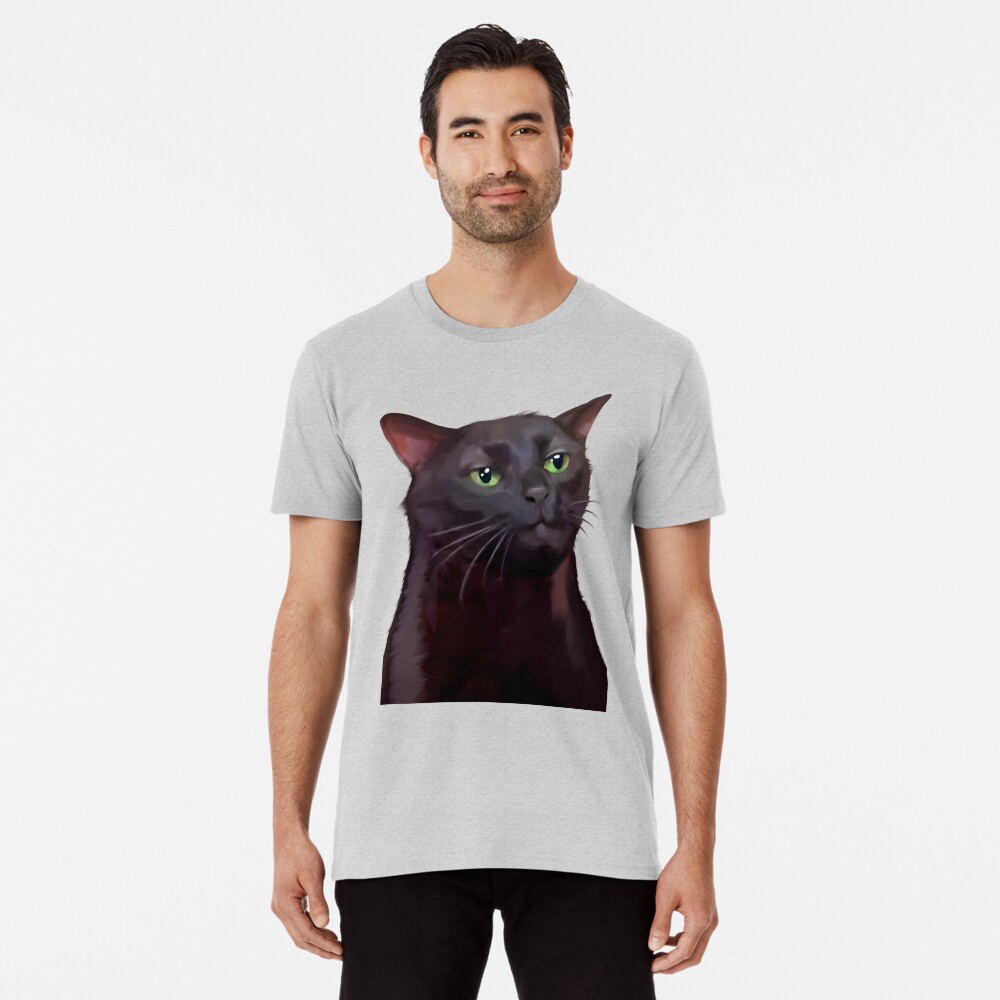 "Black Cat Zoning Out Meme" Sticker for Sale by DariaMiller | Redbubble