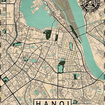 "Hanoi City Map of Vietnam - Vintage" Poster for Sale by deMAP | Redbubble
