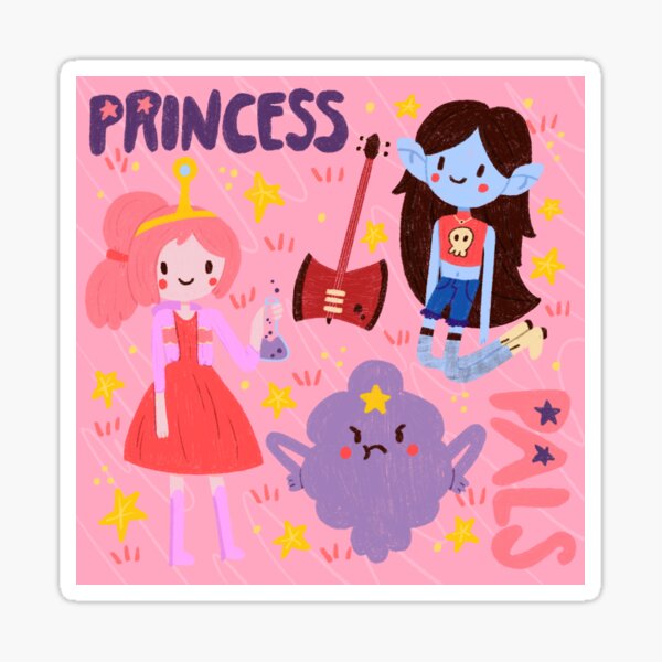 "Adventure Time Princess Pals" Sticker for Sale by Sandia Melon Slice ...