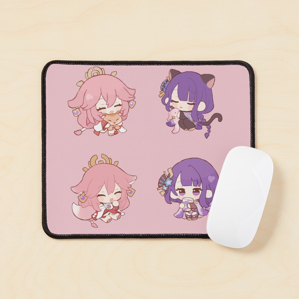 "Yae Miko Raiden Shogun Cute Chibi Kawaii - Genshin Impact" Sticker for Sale by Sara2806 | Redbubble