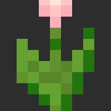 "Minecraft Pink Tulip" Sticker for Sale by Hannah Glazebrook | Redbubble