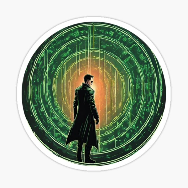 "Neo in The Matrix" Sticker for Sale by AYBOSHOP | Redbubble