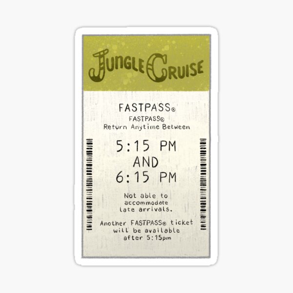"Jungle Cruise Fastpass" Sticker for Sale by Ohmera | Redbubble