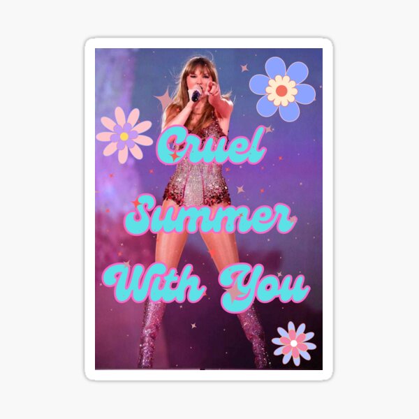 "Cruel Summer With You Eras Tour Poster Taylor Swift" Sticker for Sale ...