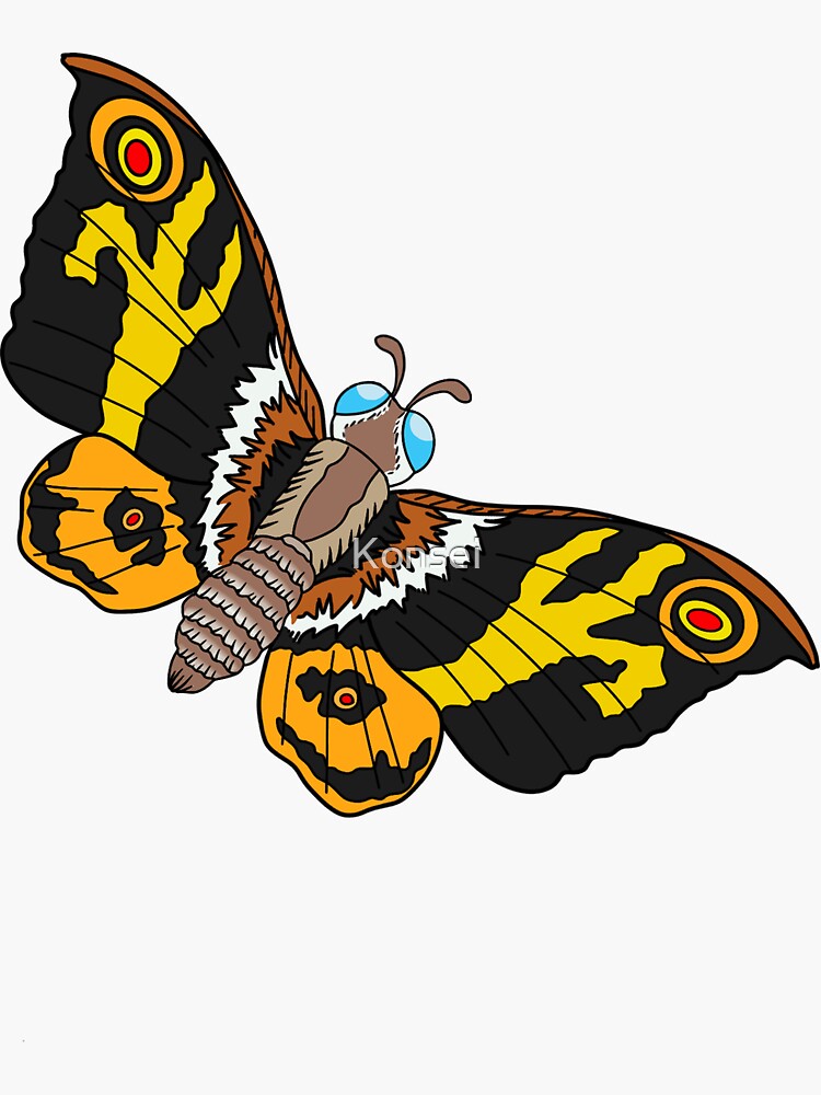 "1961 Mothra" Sticker for Sale by Konsei | Redbubble