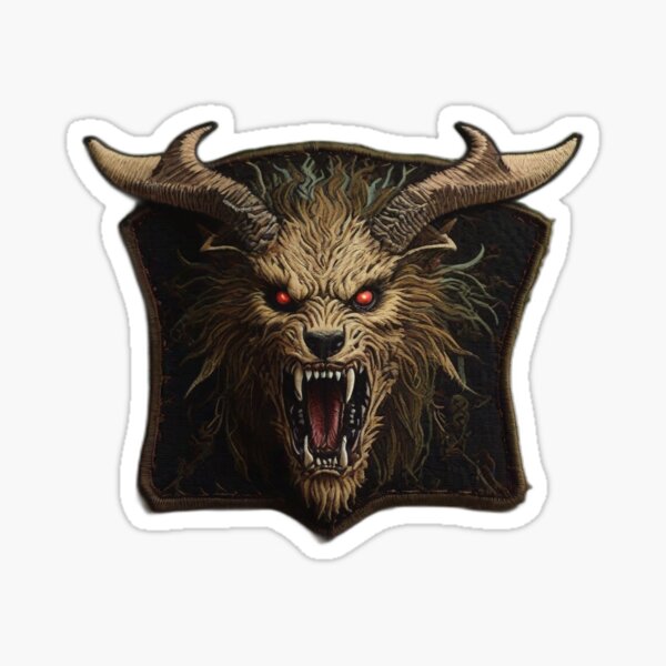 "Wendigo Digital Patch" Sticker for Sale by trapspring37 | Redbubble
