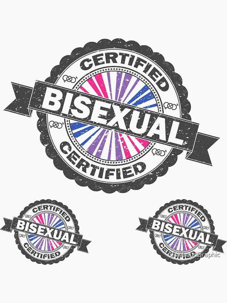 "Certified Bisexual Pride Seal of Approval with Pride Flag Background ...