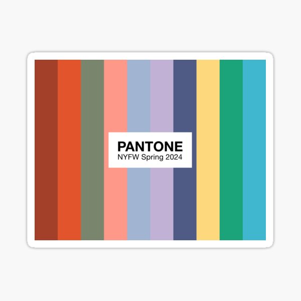 "Pantone New York Fashion Week Palette (Spring 2024)" Sticker for Sale ...