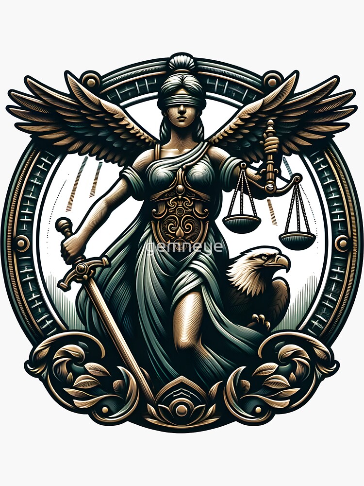 "Lady Justice Logo for Attorneys, Lawyers, Paralegals, Judges" Sticker ...