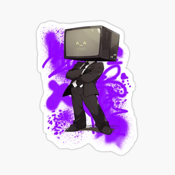 "Tv man skibidi toilet " Sticker for Sale by Satya900 | Redbubble