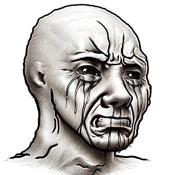 "Crying Wojak Meme" Sticker for Sale by artvia | Redbubble
