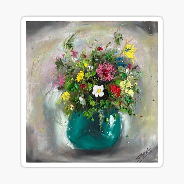 "Flower pot abstract" Sticker for Sale by sheelatewatia | Redbubble