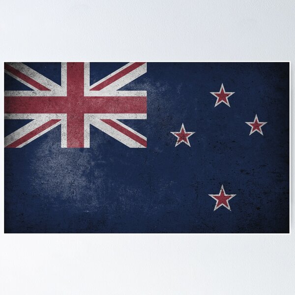 "Distressed, Old, Faded & Worn Flag of New Zealand (Aotearoa)" Poster ...