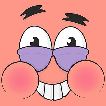 "Adorable Patrick Star Face" Sticker for Sale by Seven Design | Redbubble