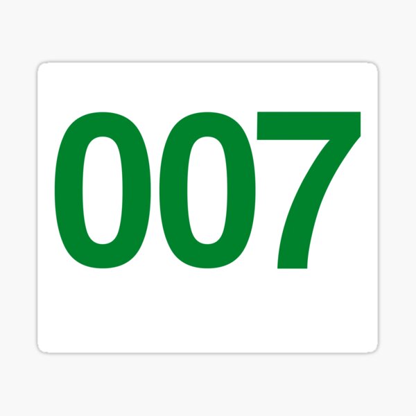 "Game number 007 halloween costume" Sticker for Sale by erozzz | Redbubble