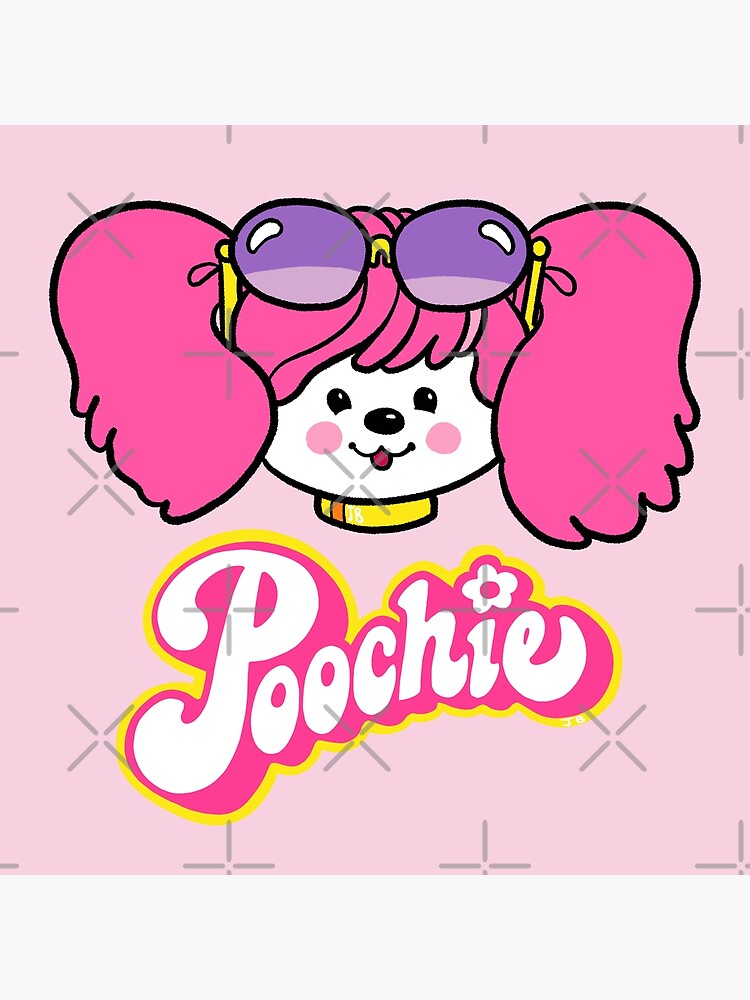 Poochie Face Retro 80s Pink Dog Greeting Card for Sale by FunnehGacha Redbubble